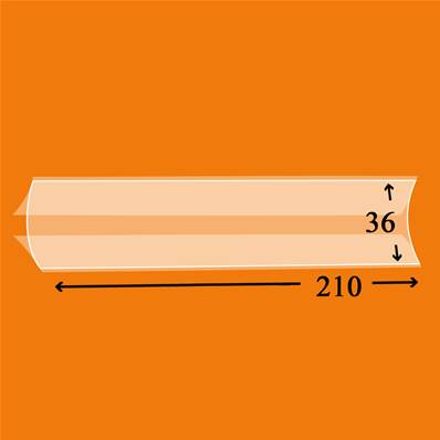 15 bandes Lindner double soudure fond transparent 210 x 36 mm HA3036