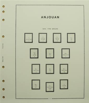 ANJOUAN 1892 à 1912 avec pochettes MOC 341233